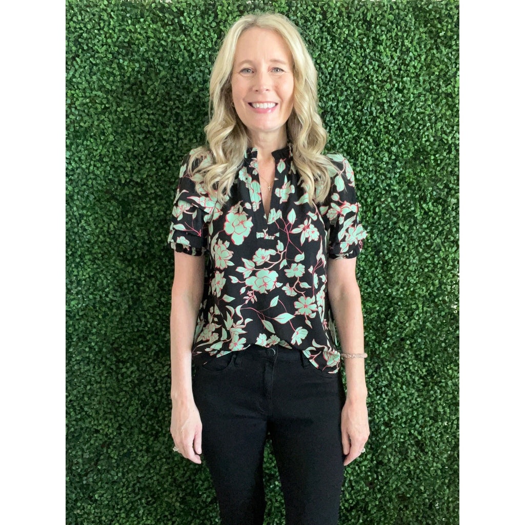 Flower Print Top – Davis and Dora